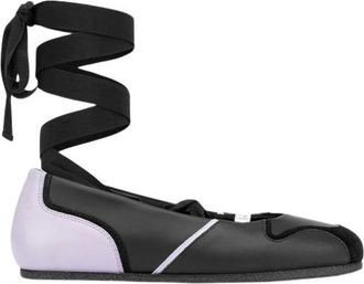 Moschino Femme, Chaussures, Multicolore, Taille: 35 EU Ballerines en cuir de veau et daim