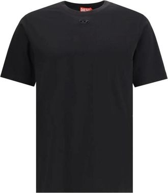 Diesel Homme, Tops, Noir, Taille: XL T-shirt ras du cou en coton