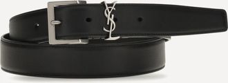 Saint Laurent Cassandre Vadim smooth leather Belt Male 105