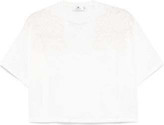 Elisabetta Franchi Femme, Tops, Blanc, Taille: 42 FR T-shirt