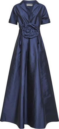 La Petite Robe Di Chiara Boni Femme, Robes, Bleu, Taille: 40 FR Floral-detail Maxi Dress