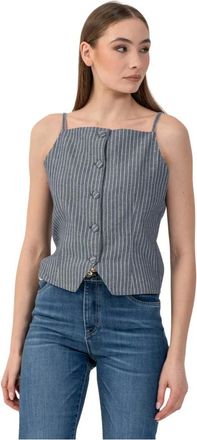Kocca Femme, Tops, Bleu, Taille: 36 FR Top Sophistiqu&eacute; Style Gilet