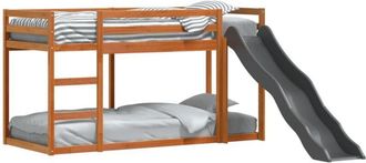 vidaXL Vidaxl - Lit superpos&eacute; avec toboggan et &eacute;chelle sans matelas 90x200 cm