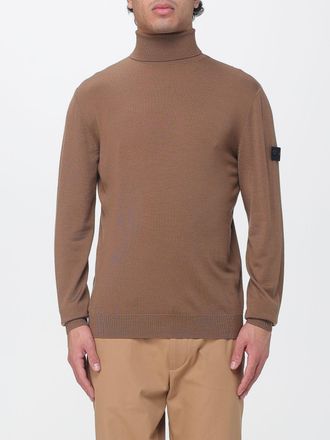 Peuterey Col roul&eacute; en pure laine &agrave; manches longues avec patch logo appliqu&eacute;