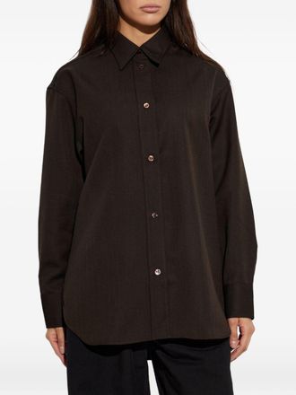 STUDIO NICHOLSON Virgin Wool Shirt - Brown