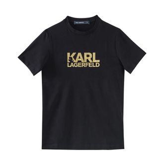 Karl Lagerfeld T-Shirt Logo Karl - - Tops - Herren - Schwarzk - S