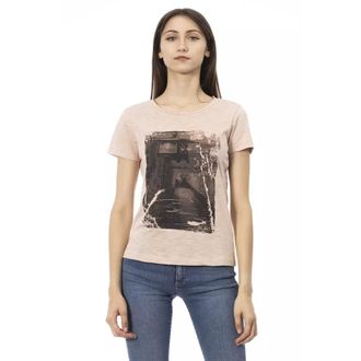 Trussardi Femme, Tops, Beige, Taille: 42 FR Action Cotton T-Shirt