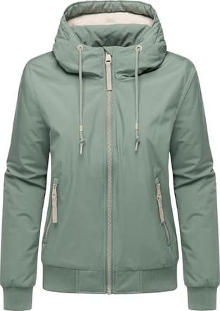 Ragwear YOUMODO - Veste dété légère et imperméable pour femme - Avec doublure en polaire et capuche - Oggie chaude - Tailles XS à 3XL, Dusty Green, 3XL