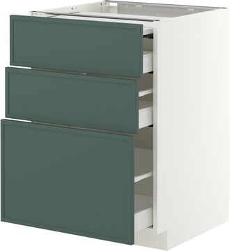 IKEA METOD / MAXIMERA Unterschr auszb Arbeitsfl/3 Schubl