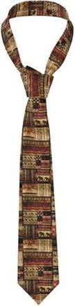 Generic Cravate Patchwork &Agrave; Motifs Africains, Imprim&eacute; Grunge Vintage &Eacute;troit Men Tie Fine Cravates Homme Pour Affaires Mariage C&eacute;l&eacute;brations