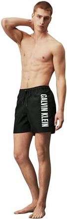Calvin Klein Short de Bain Homme Medium Drawstring Mi-Long, Noir (Pvh Black), XL