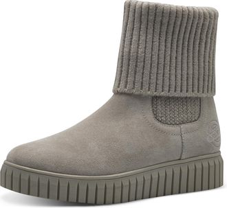 s.Oliver Damen Stiefel ohne Absatz mit Reißverschluss Flach, Beige (Light Taupe), 38 EU