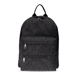 Etro Gemusterter Rucksack - - Bags - Herren - Grau - ONE SIZE