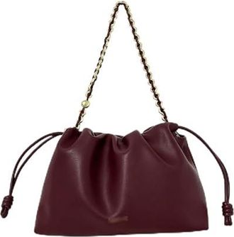 Generic Sac cabas en cuir &agrave; cordon pour femme - Sac bandouli&egrave;re de cr&eacute;ateur - Sac seau tendance pour femme - avec cha&icirc;ne et bandouli&egrave;re