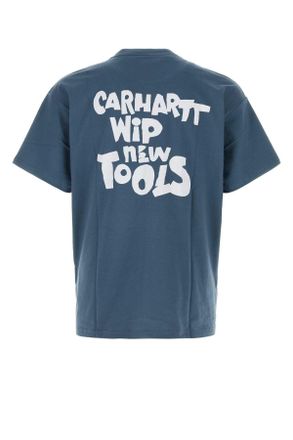 Carhartt Work in Progress Logo-Embroidered Organic Cotton T-Shirt - Blue