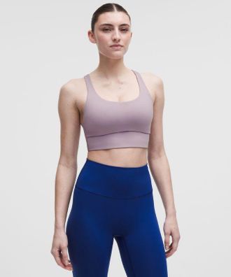 lululemon Energy Longline-BH mit mittlerem Halt f&uuml;r B-D-Cups Evolve f&uuml;r Frauen - Gr&ouml;&szlig;e 2XS in Lotus Lavender