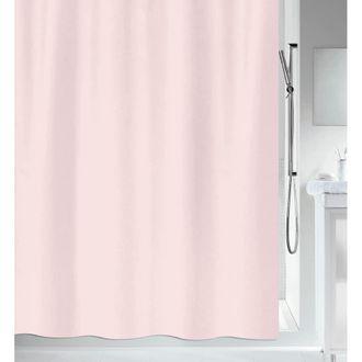 MSV Anti-Schimmel Duschvorhang - Anti-Bakteriell, waschbar, wasserdicht, Polyester, 180x200cm Pastellrosa