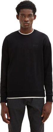 Tom Tailor Herren Relaxed Fit Basic Sweatshir 1034150, 29999 - Black, XXL