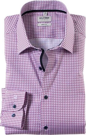 Olymp Olymp, Homme, Chemises, Rose, Taille: 2XL Chemise Level Five Body Fit