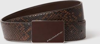 Stella McCartney Reversible Snake Double-Faced Belt, Woman, Espresso, Size: 100