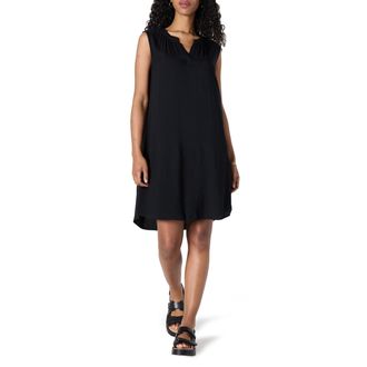 Amazon Essentials Damen Ärmelloses gewebtes Etuikleid Schwarz Größe S