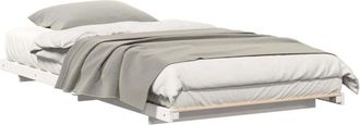 vidaXL Bettrahmen Wei&szlig; 75 x 190 cm Massives Kiefernholz vidaXL