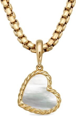 David Yurman pendentif Cable Heart en or 18ct serti de nacre