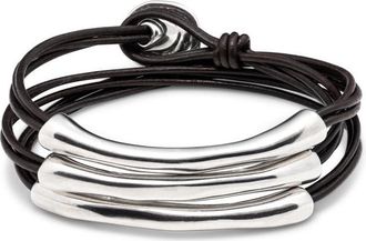 Uno De 50 Uno De 50 Damen-Armband Versilbert Leder 19 cm - PUL0856MARMTL0L
