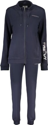 Freddy Femme, Sport, Bleu, Taille: 38 FR Surv&ecirc;tement Zipp&eacute; avec Col Montant et Logo Perl&eacute;