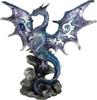 Nemesis Now Blue Dragon Protector None Statue Multicolor Polyresin Drachen, Geschenke, Gothic