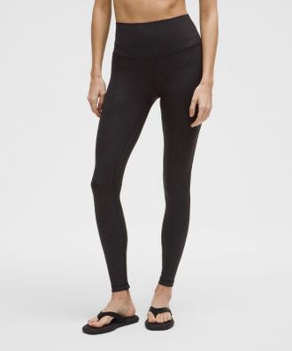 lululemon Align Leggings mit hohem Bund für Frauen - 71 cm - Größe 14 in Lace Dot Emboss Black