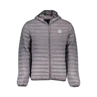 North Sails Homme, Vestes, Gris, Taille: XL Veste Grise en Polyamide avec Capuche et Poches