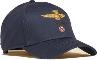 Aeronautica Casquette en coton iconique avec logo, bleu, Taille Unique