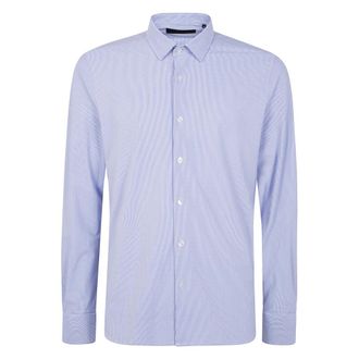 Roberto Ricci Design Jacquard Offenes Hemd - - Shirts - Herren - Blau - XL