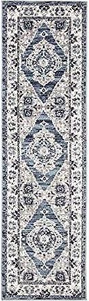 Safavieh Traditionell Teppich für Wohnzimmer, Esszimmer, Schlafzimmer - Madison Collection, Kurzer Flor, Türkis und Grau, 61 X 244 cm