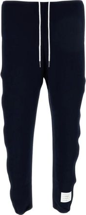 Thom Browne Homme, Pantalons, Bleu, Taille: XL Horizontal Banded Pantalons de surv&ecirc;tement