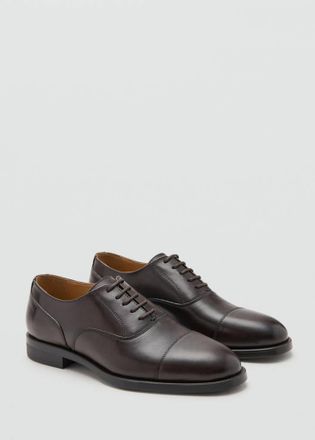 Mango Lederschuh in Oxford-Optik braun - Herren - 39 - MANGO MAN