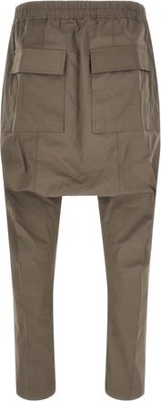 Rick Owens Cotton Poplin Drawstring Trousers - Taupe