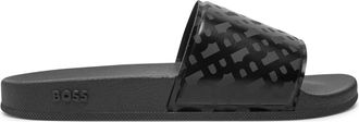 HUGO BOSS Pantoletten Boss Bay it Slid rbmn 50497833 Schwarz