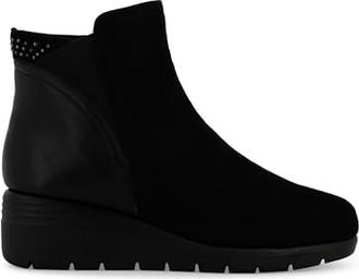 Melluso Bottines femme en daim et cuir noir k55274z, Noir, 37 EU