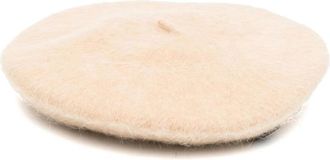 Catarzi AI22CAT47 Rabbit Fur Blend Flat Cap - Beige
