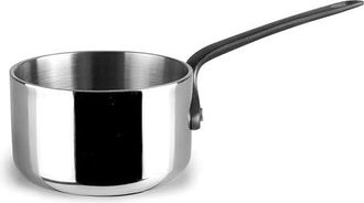 Lacor Lacor - 61144 - Mini-Topf aus Trimetall, Edelstahl 18/10 mit Aluminiumkern, Durchmesser 8,5 cm, 270 ml, Ergonomischer Griff mit PVD-Titanbeschichtung,