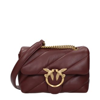 Pinko Pinko aime les femmess Sac &agrave; Bandouli&egrave;re Puff Rouge/Bourgogne