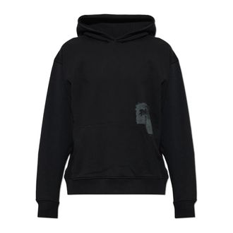 Palm Angels Baumwoll-Sweatshirt mit Print - - Sweatshirts & Hoodies - Herren - Schwarzk - L