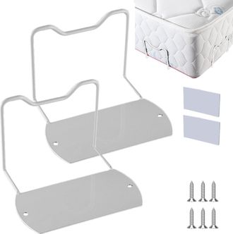 Generic Betthalterung - Matratzen-Gleitstange, Matratzenhalterstange, Metallhalter, rutschfester Schaumstoff-Greifer, 2 x rutschfeste Dichtungen, Stopper zur 