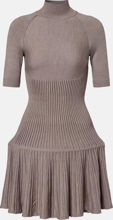 Alaia Ala&iuml;a Minikleid aus einem Wollgemisch