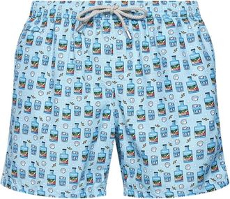 MC2 Saint Barth Homme, Maillots de bain, Bleu, Taille: S Lighting Swim Shorts
