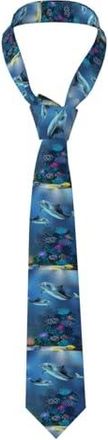 Generic Cravate Pour Hommes Mer Oc&eacute;an Dauphin Corail Classique Men Tie Confortable Cravate Pour Homme Pour L&Eacute;cole Travail Accessoires