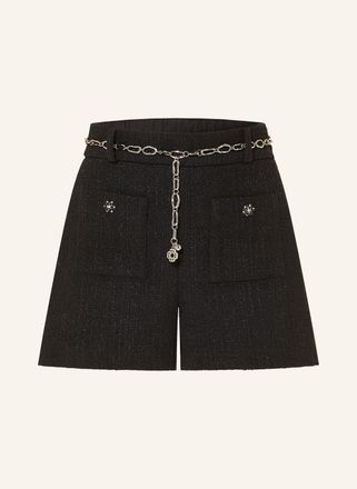 Maje Boucl&eacute;-Shorts Mit Glitzergarn schwarz