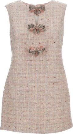 Self Portrait Femme, Robes, Rose, Taille: 40 FR Mini-robe Sac Boucl&eacute;